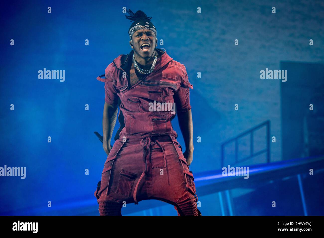 London, UK - February 25th, 2022: KSI performs on stage at Wembley ...