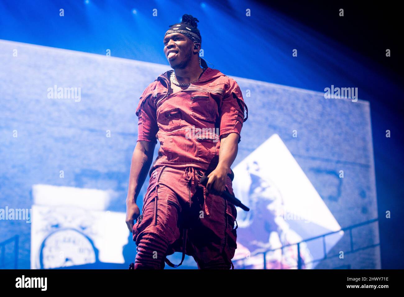 London, UK - February 25th, 2022: KSI performs on stage at Wembley ...