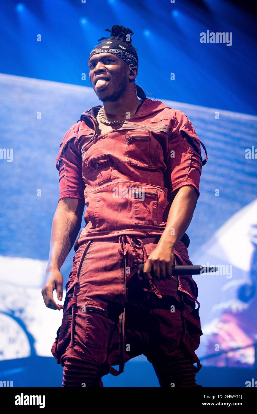 London, UK - February 25th, 2022: KSI performs on stage at Wembley ...