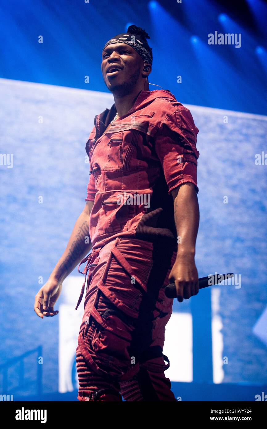 London, UK - February 25th, 2022: KSI performs on stage at Wembley ...