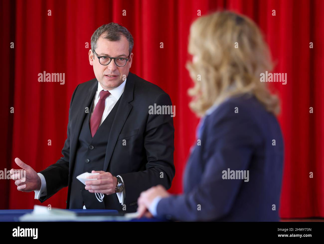 Halle, Germany. 08th Mar, 2022. Gerald Haug, President of the National ...