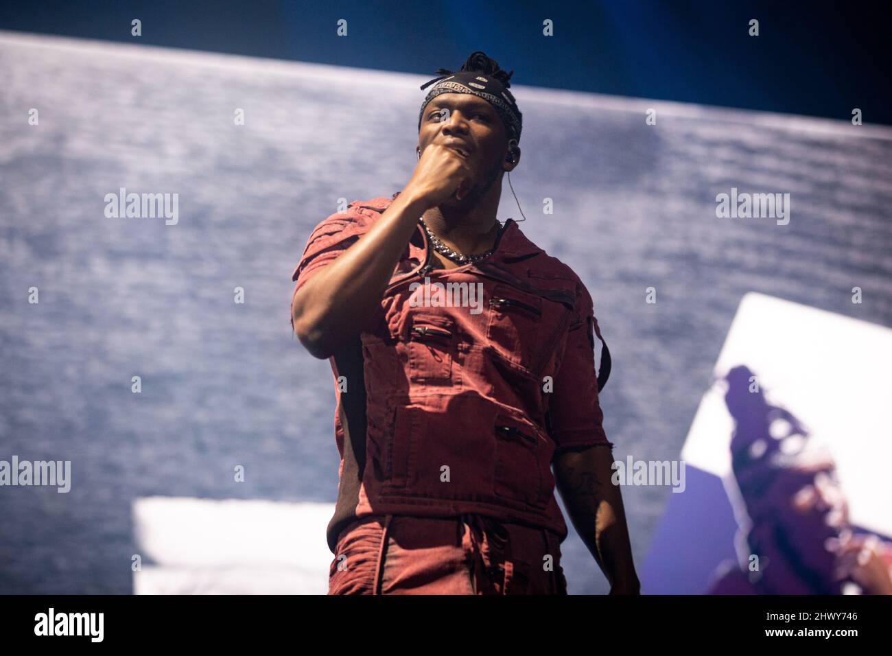London, UK - February 25th, 2022: KSI performs on stage at Wembley ...