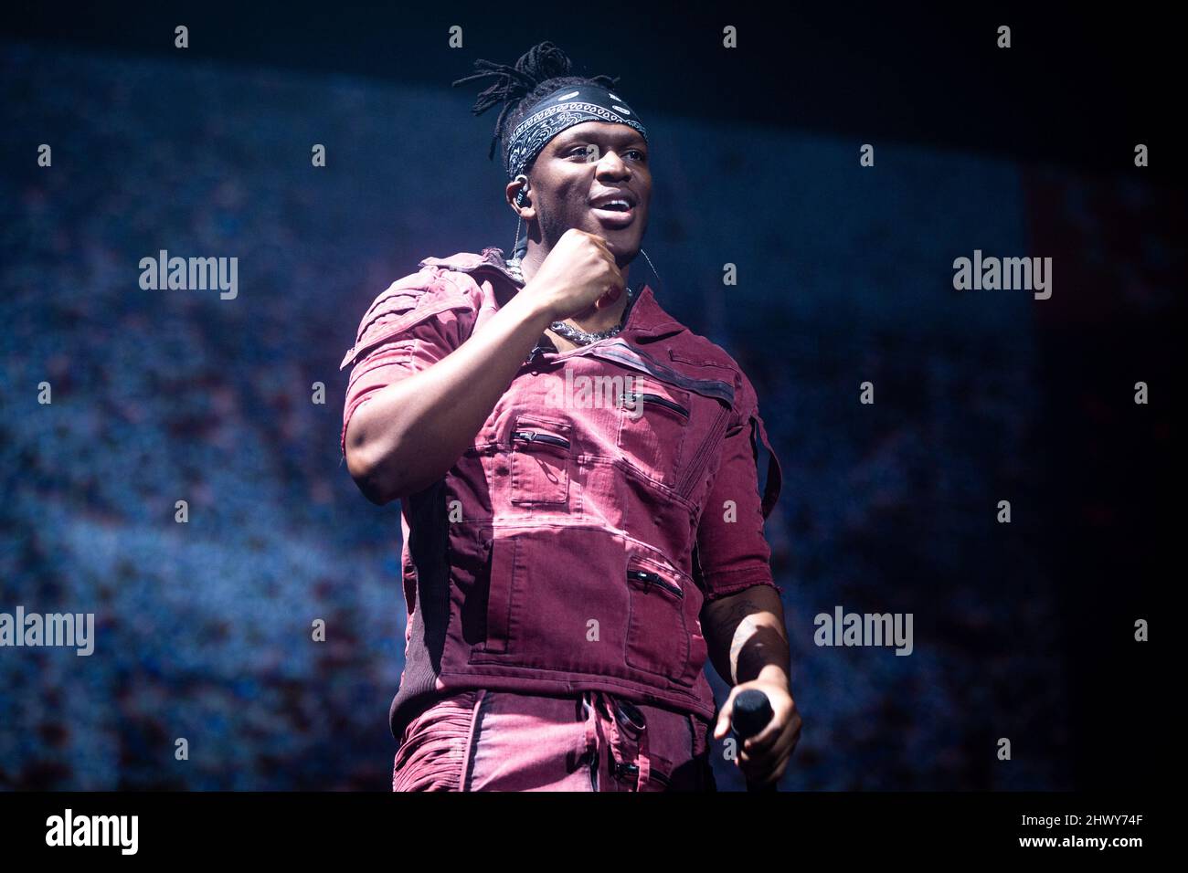 London, UK - February 25th, 2022: KSI performs on stage at Wembley ...