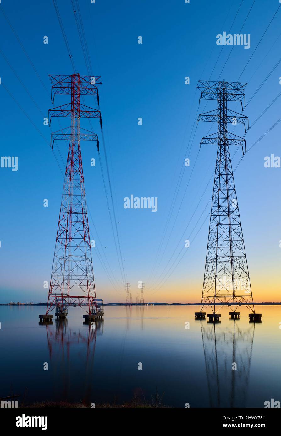 High voltage power cable crossing hi-res stock photography and images ...