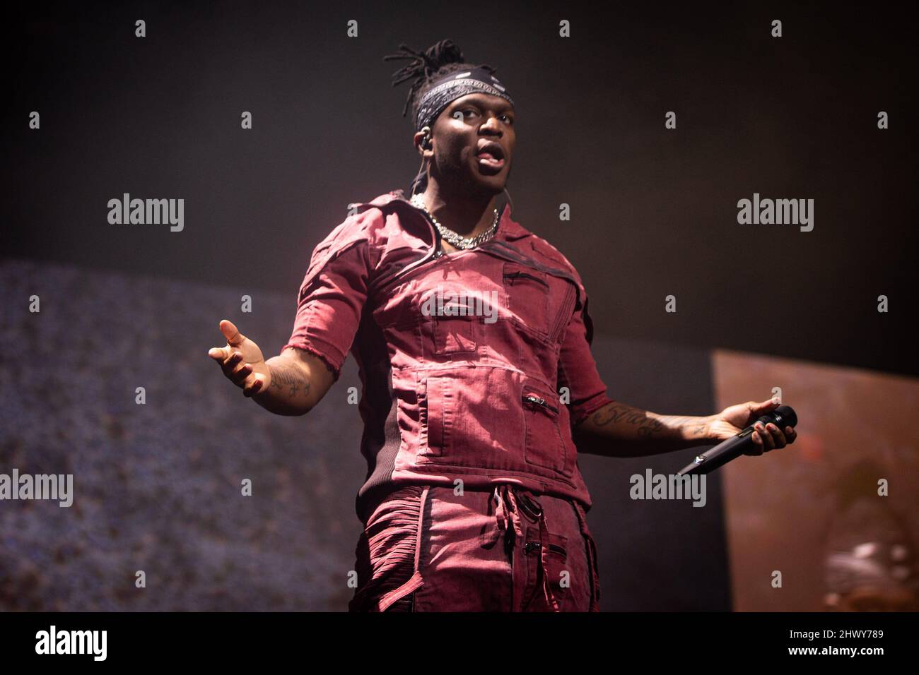 London, UK - February 25th, 2022: KSI performs on stage at Wembley ...