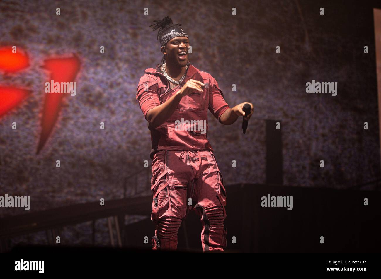 London, UK - February 25th, 2022: KSI performs on stage at Wembley ...