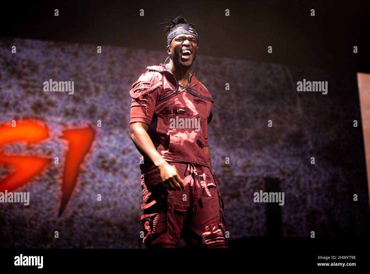 London, UK - February 25th, 2022: KSI performs on stage at Wembley ...