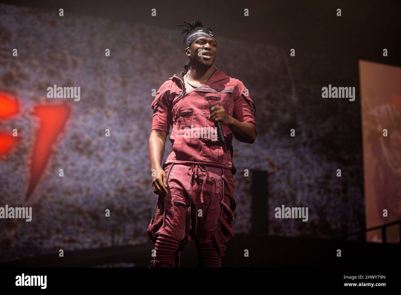 London, UK - February 25th, 2022: KSI performs on stage at Wembley ...