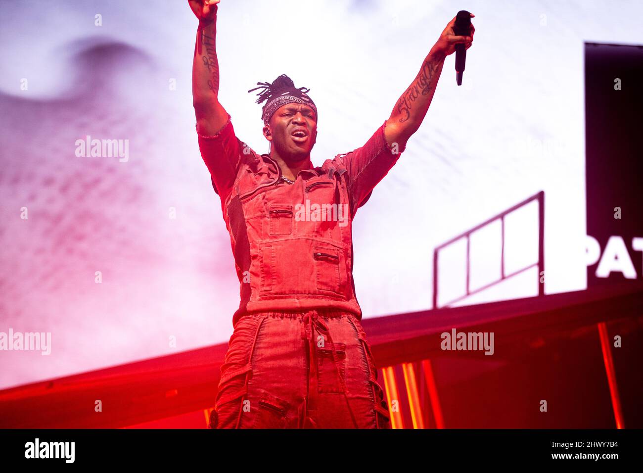 London, UK - February 25th, 2022: KSI performs on stage at Wembley ...