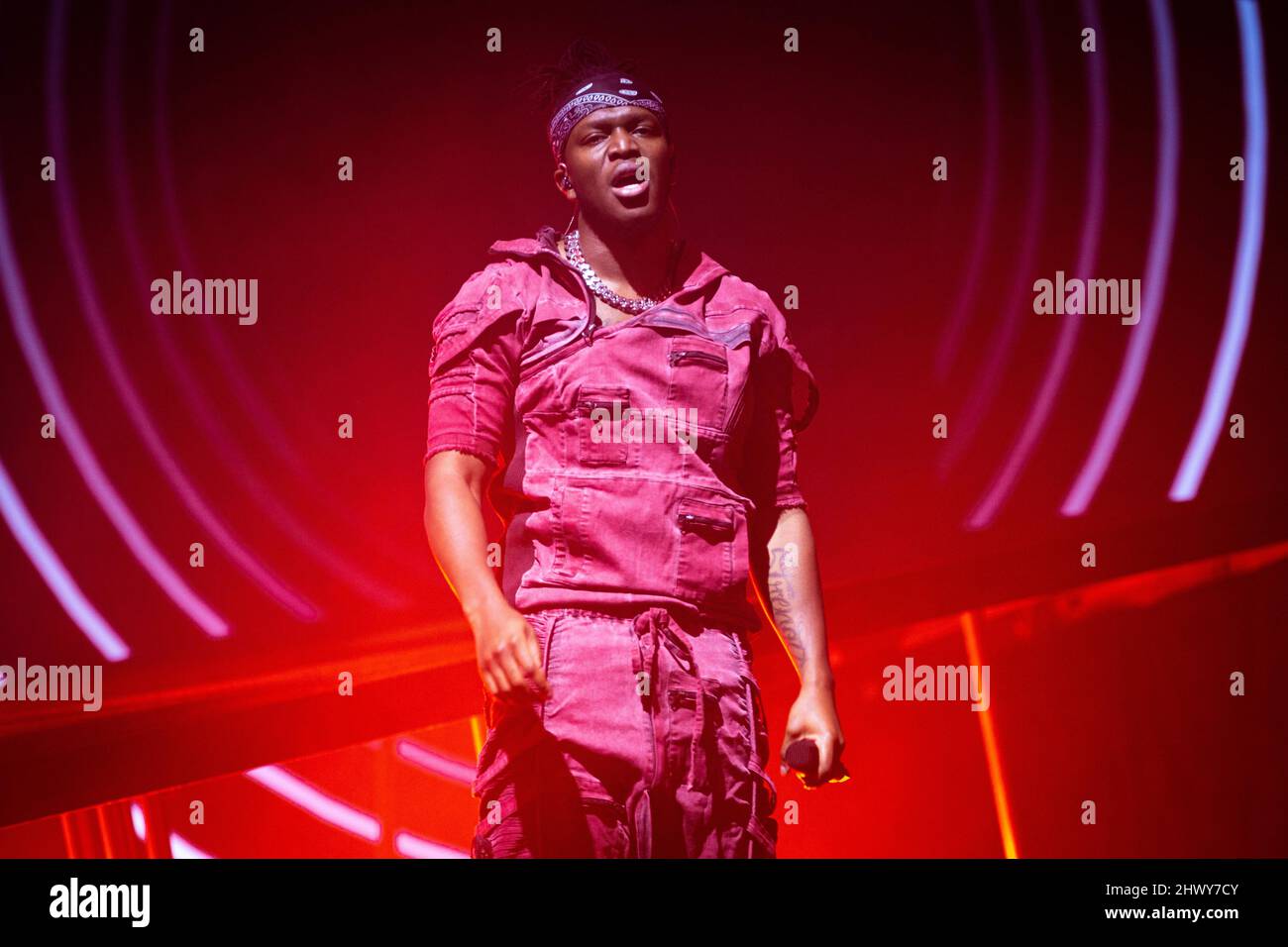 London, UK - February 25th, 2022: KSI performs on stage at Wembley ...
