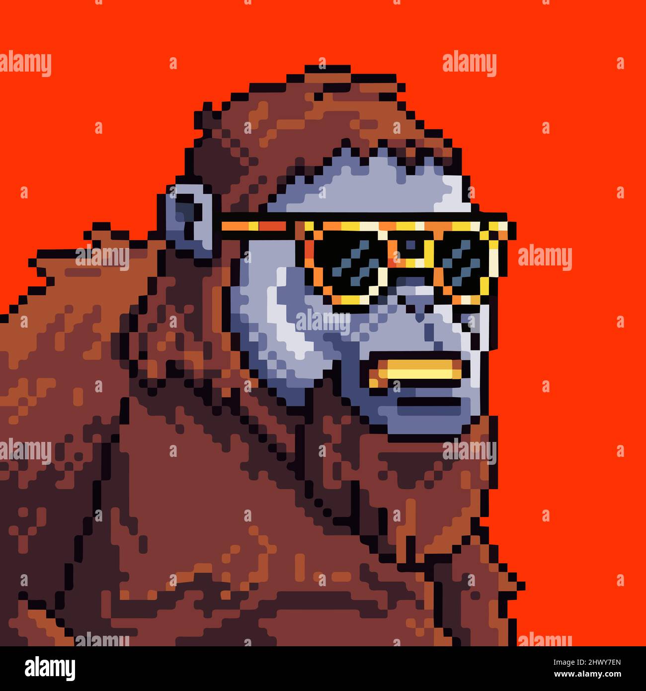 Orangutan face not crab not abstract Stock Vector Images - Alamy