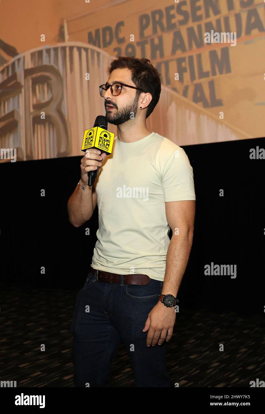 MIAMI, FL- MARCH 6: Director, Jose Maria Cabral is see during the movie ...