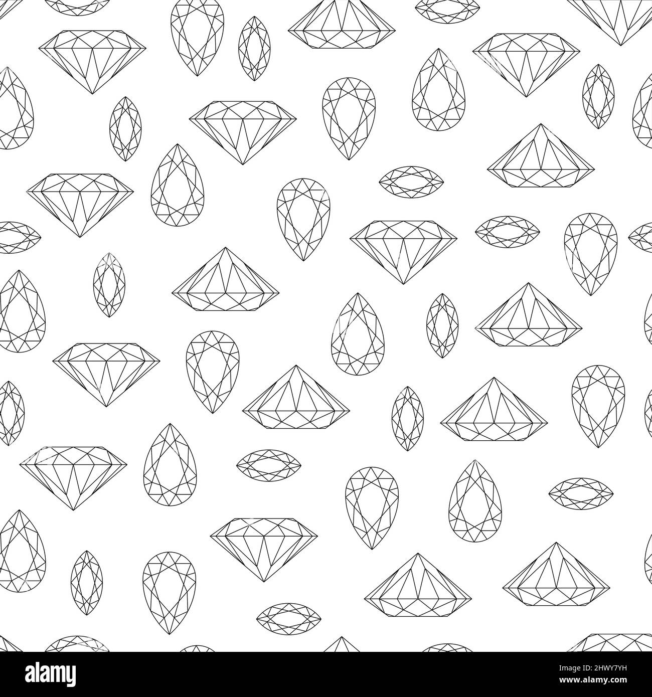 Seamless pattern with crystals of different shapes Stock Vector Image ...