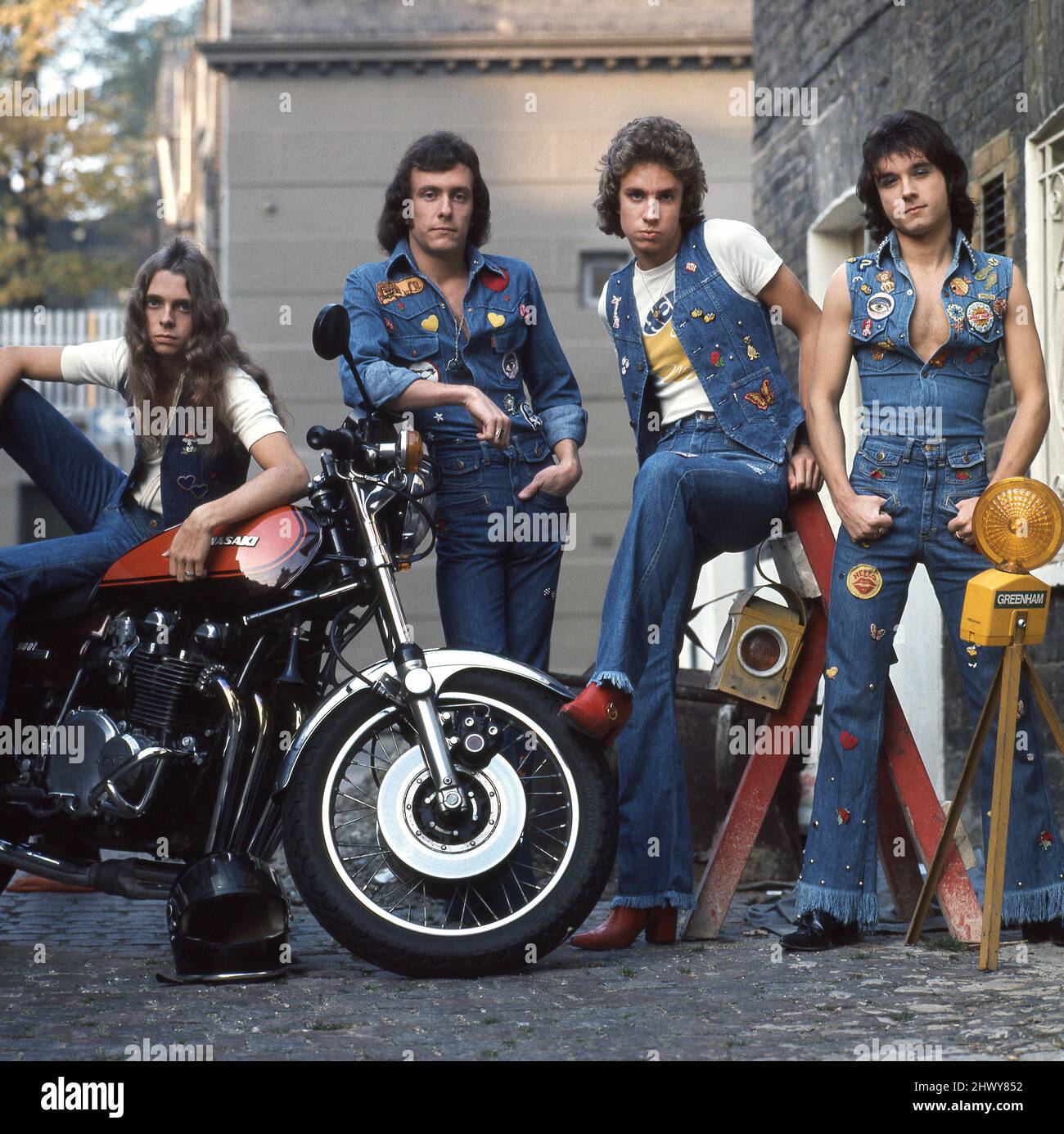 Hello British Pop band 1976 Stock Photo - Alamy