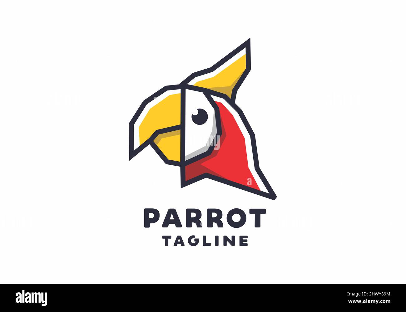 Parrot emblem design hi-res stock photography and images - Alamy