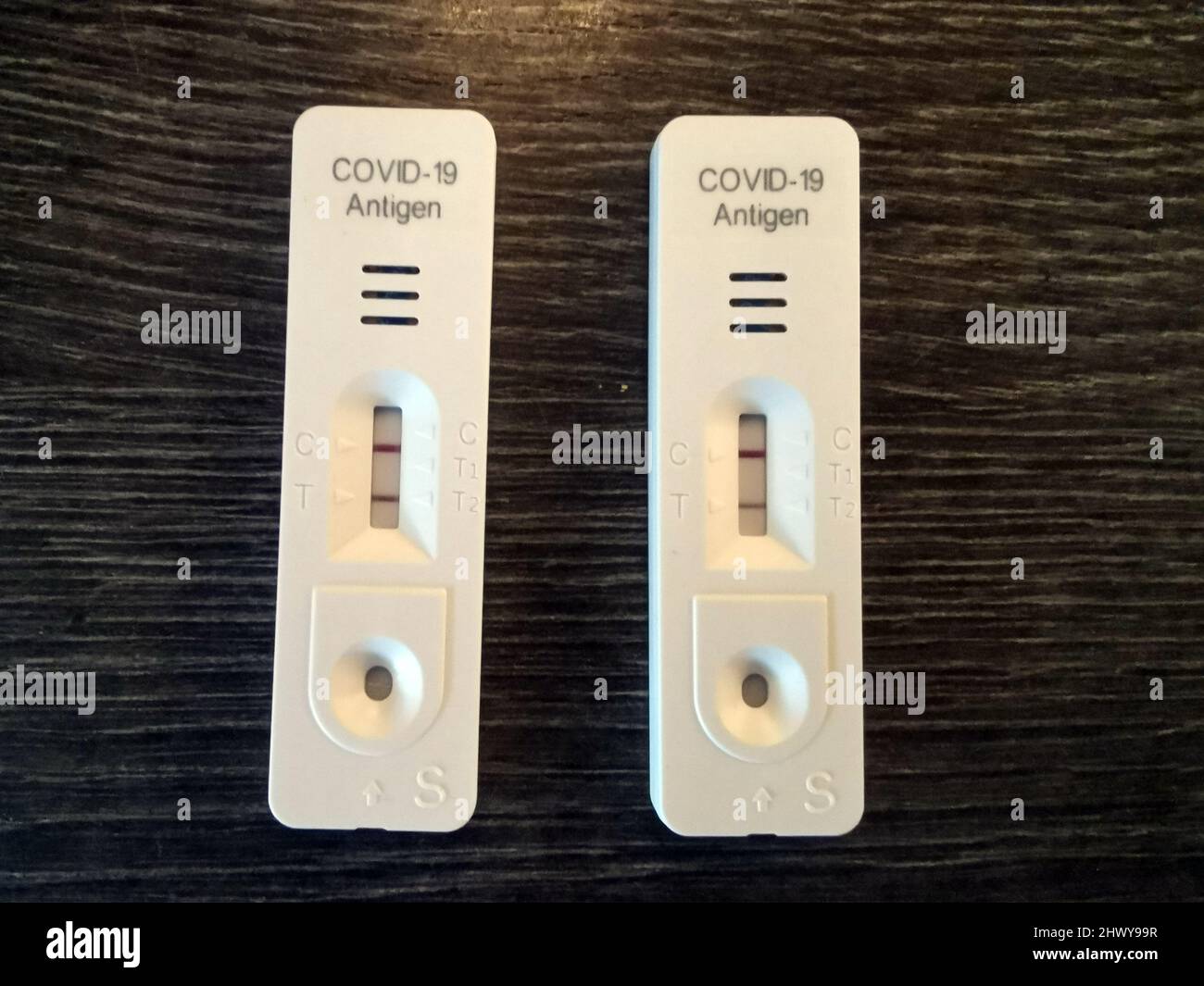 two positive covid-19 tests Stock Photo - Alamy