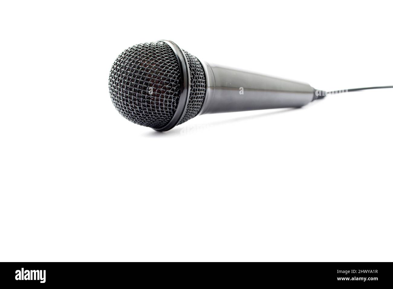 microphone on isolated white background Stock Photo - Alamy
