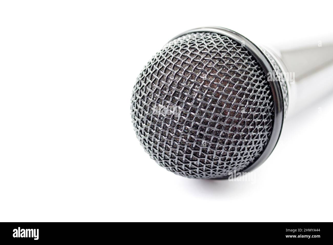 microphone on isolated white background Stock Photo - Alamy