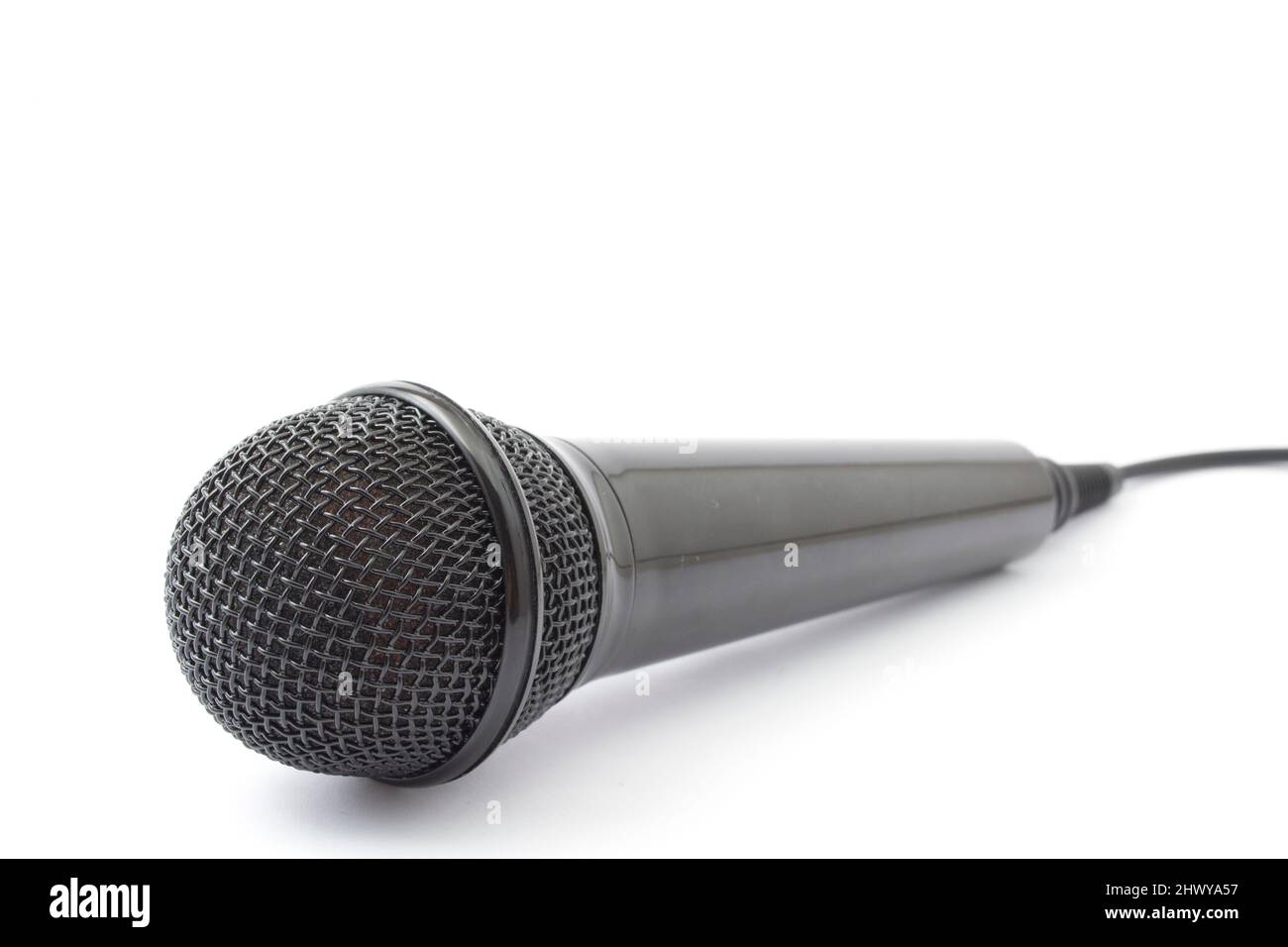 microphone on isolated white background Stock Photo - Alamy