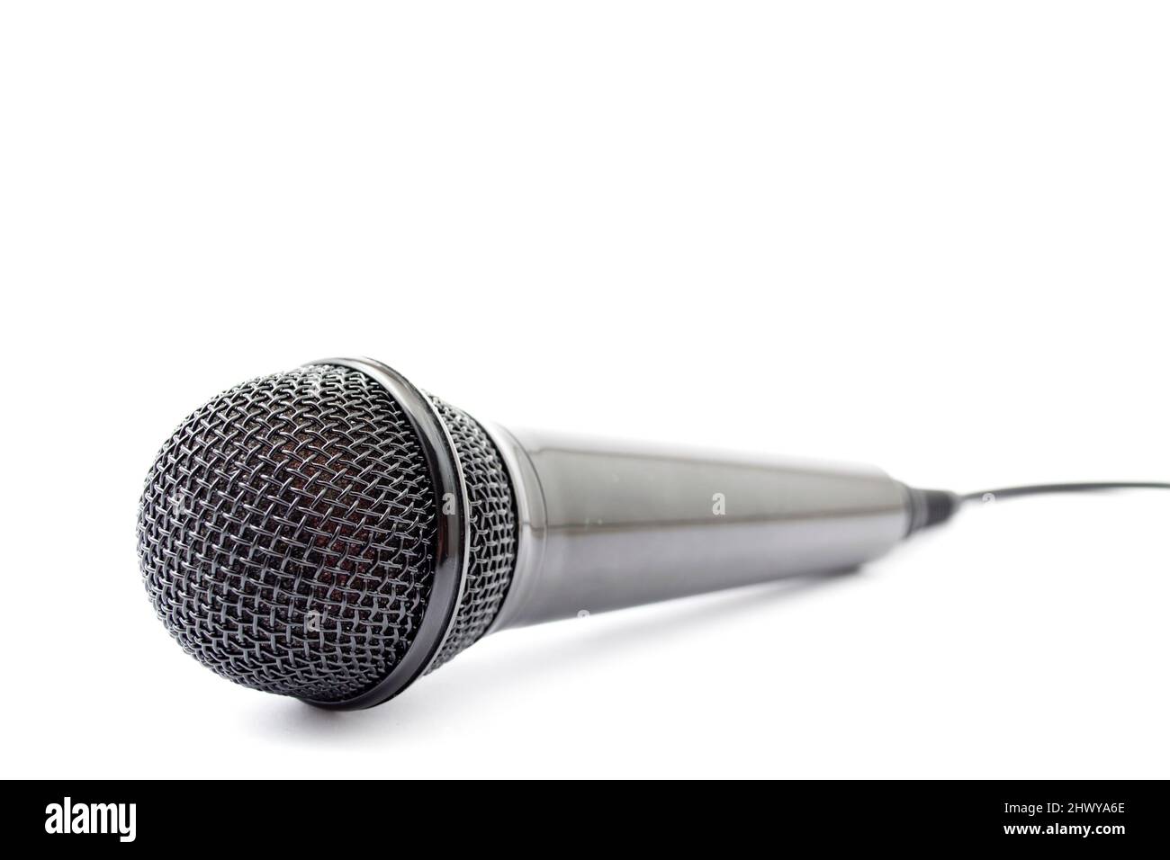 microphone on isolated white background Stock Photo - Alamy