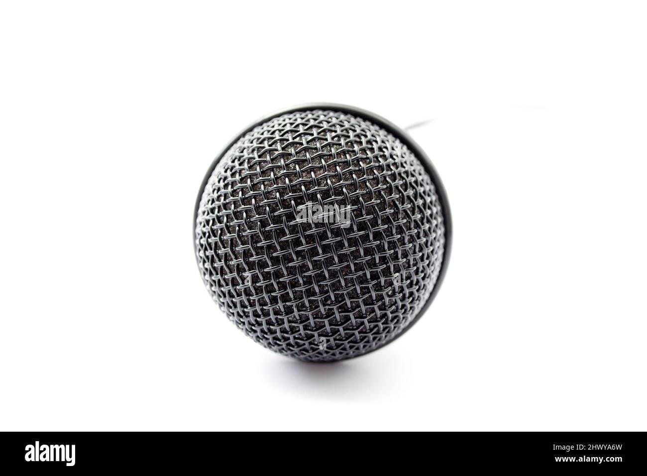 microphone on isolated white background Stock Photo - Alamy