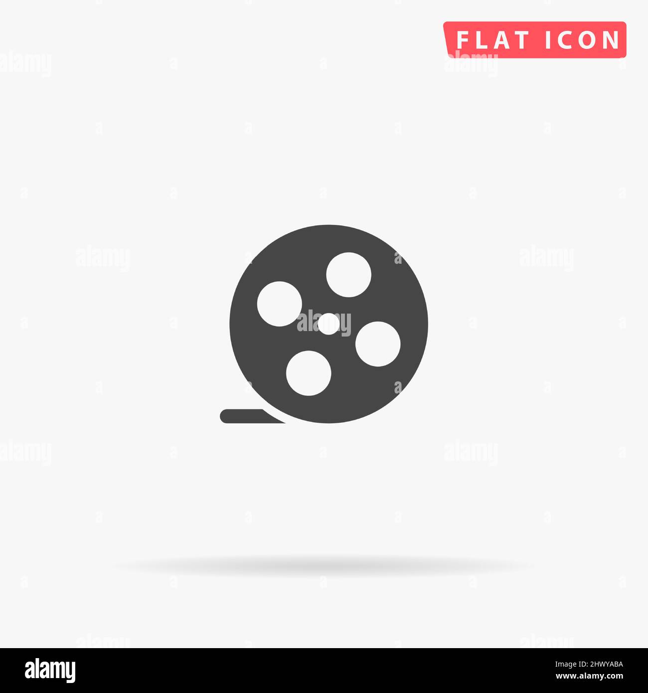 Reel tape recorder icon flat hi-res stock photography and images - Alamy