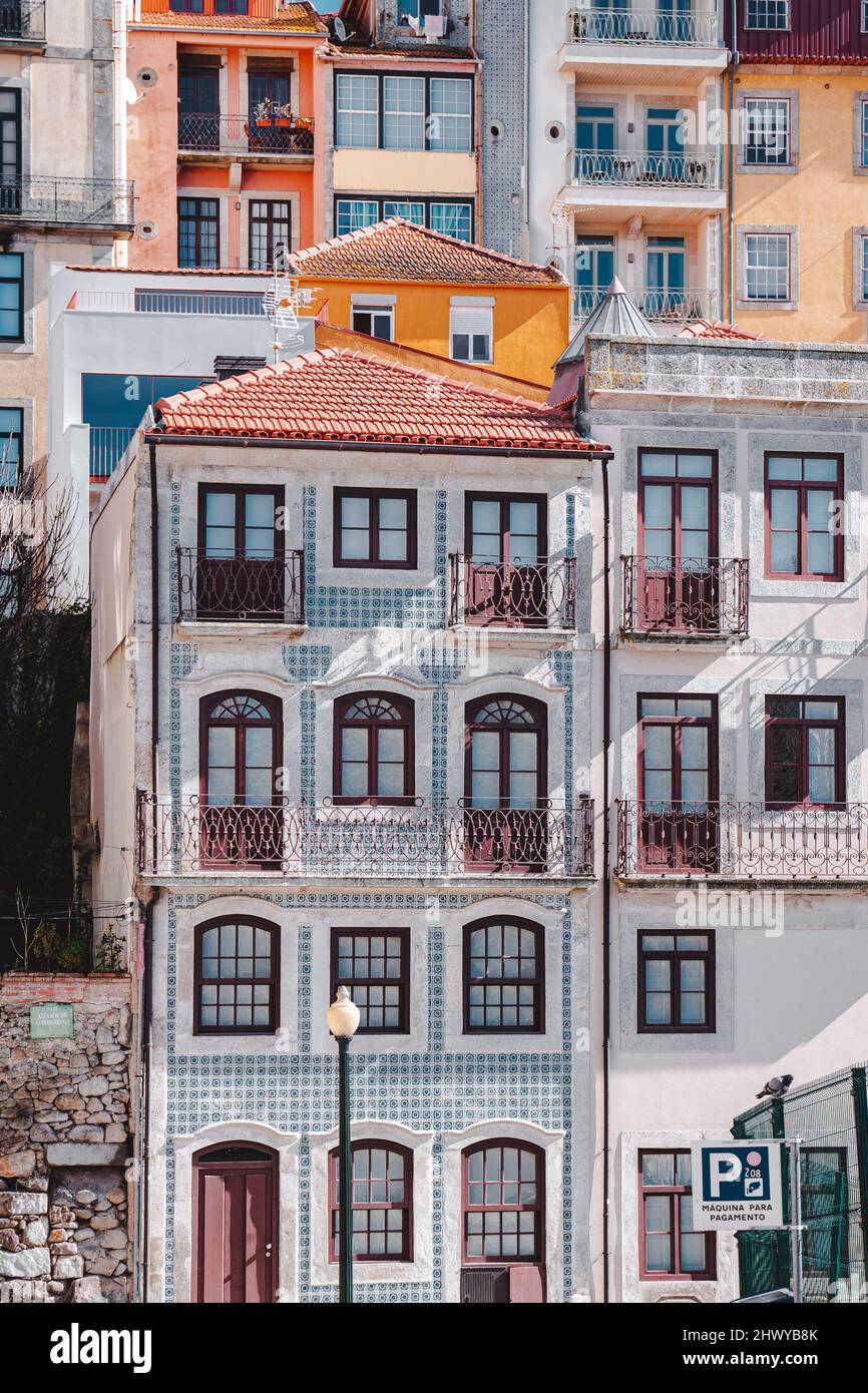 Colorful houses in Porto Stock Photo - Alamy