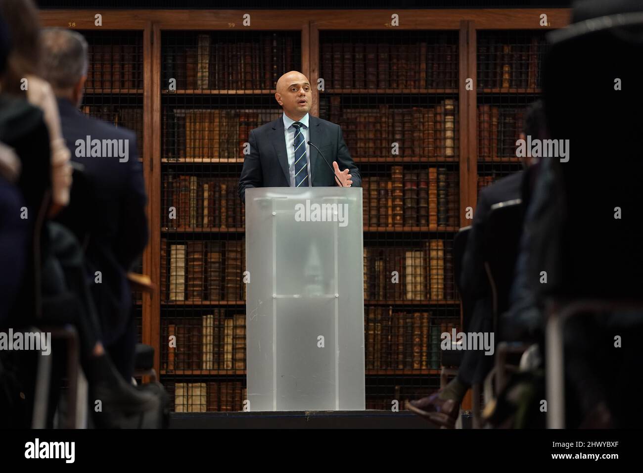 Health and Social Care Secretary Sajid Javid delivers a speech on ...