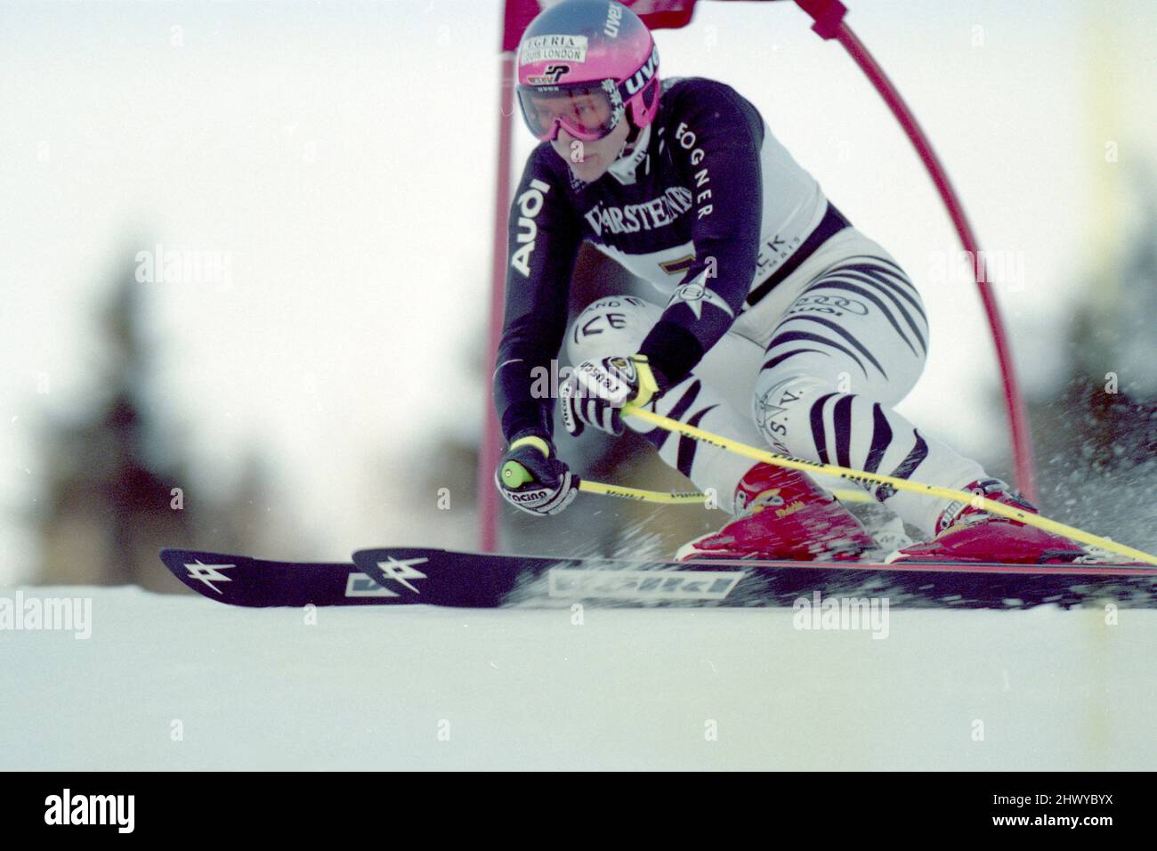 Katja SEIZINGER, GER, skier, action slalom, January 1997, Â Stock Photo ...