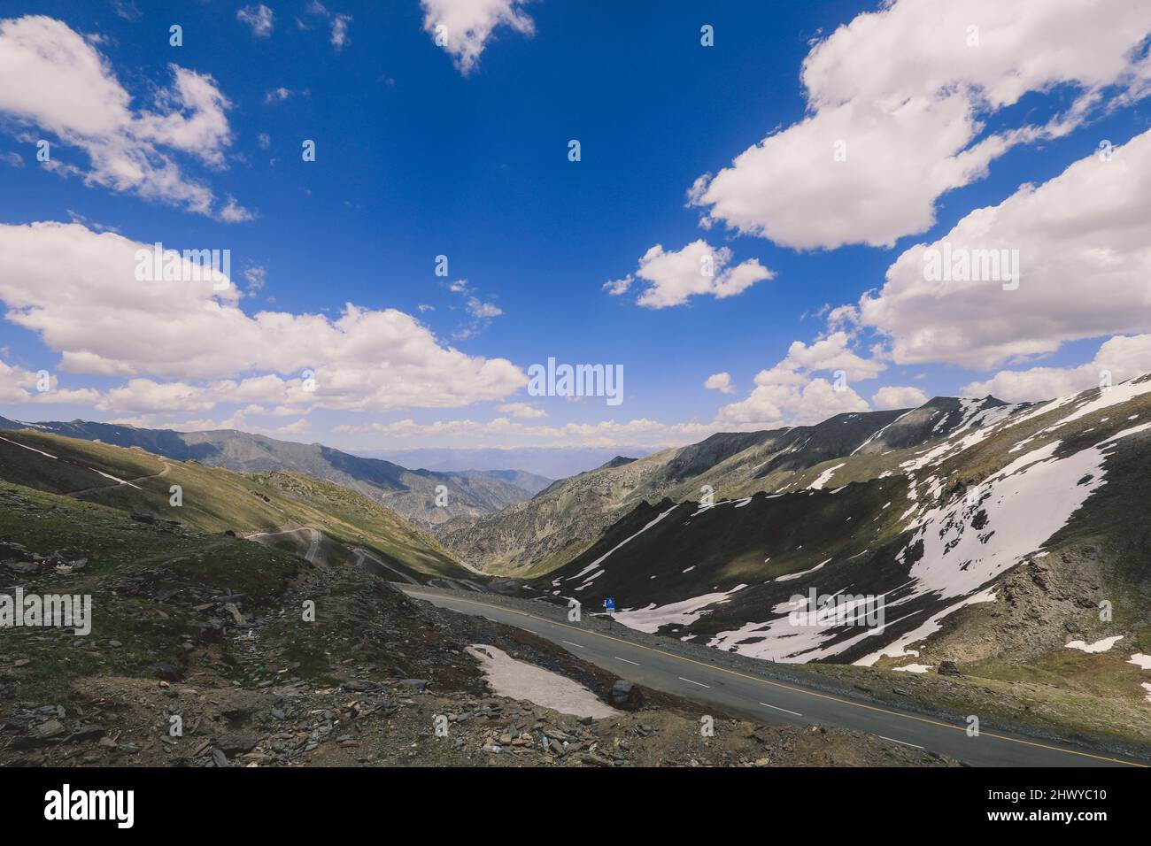 Amazing View to the Mountain Road Babusar Pass in Pakistani Gilgit ...