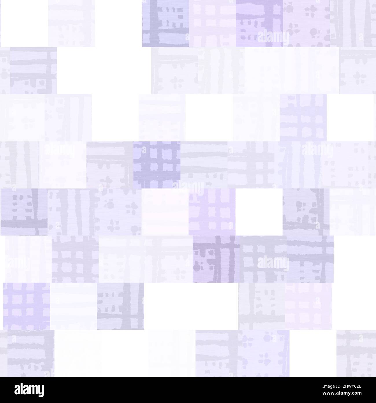 Random patchwork purple mosaic pixel grid seamless pattern. Modern ...