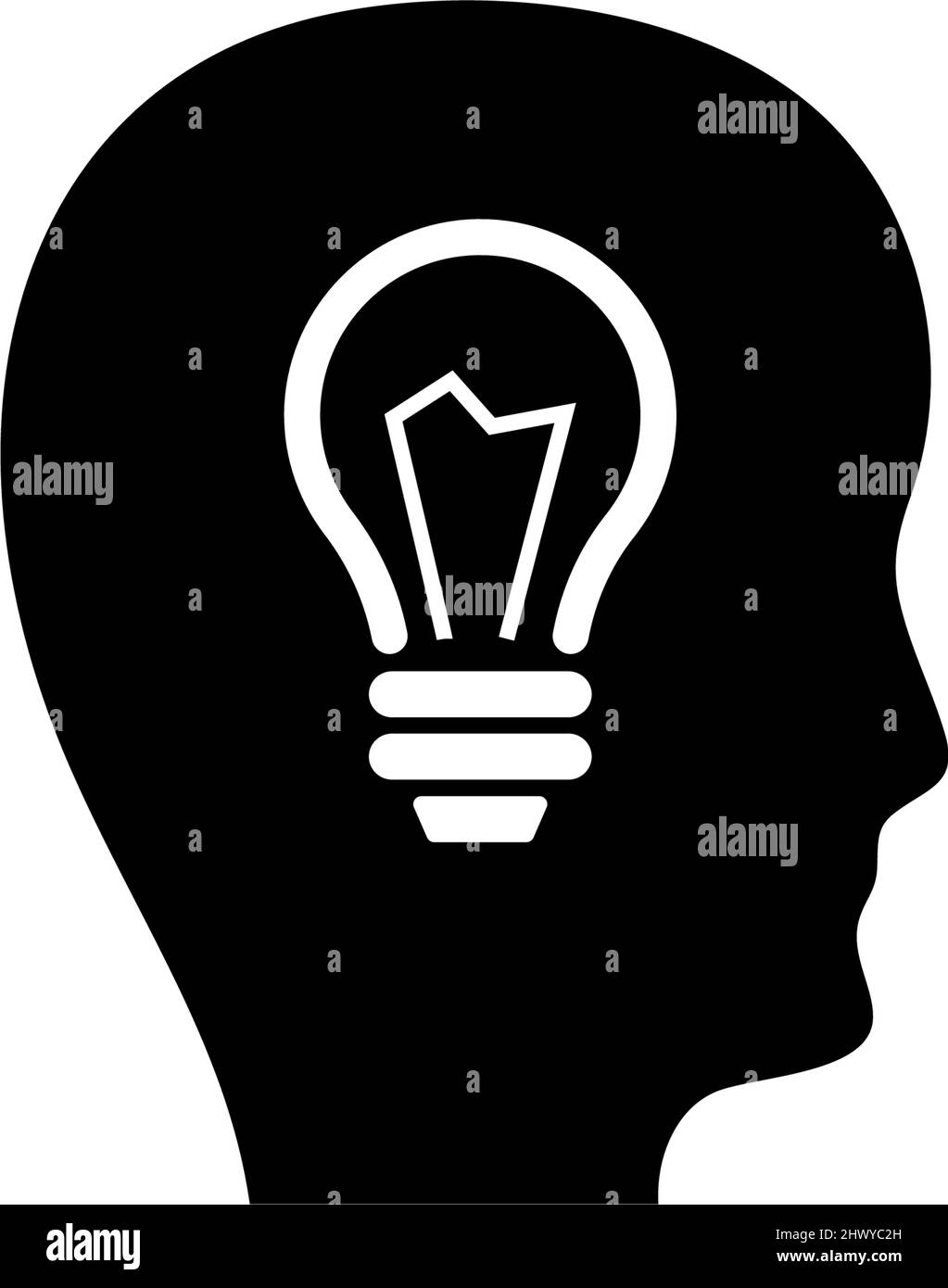 Smart Human Head, Idea and Imagination. Flat Vector Icon illustration ...