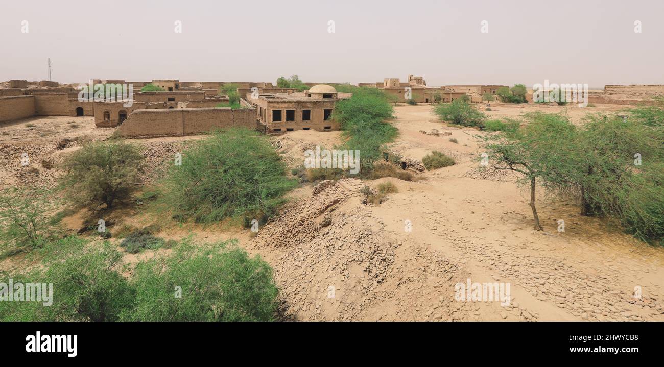 Panoramic View to the Sandy Walls of the Derawar Fort in Cholistan ...