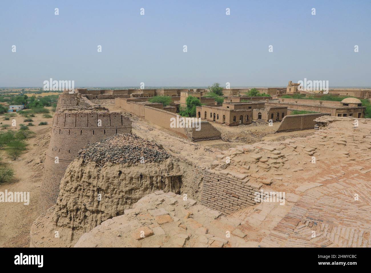 Panoramic View to the Sandy Walls of the Derawar Fort in Cholistan ...