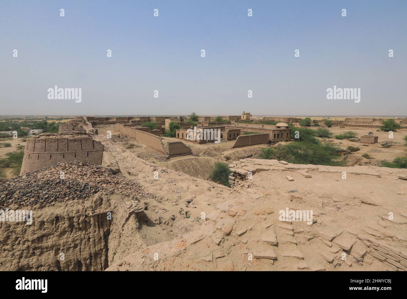 Panoramic View to the Sandy Walls of the Derawar Fort in Cholistan ...