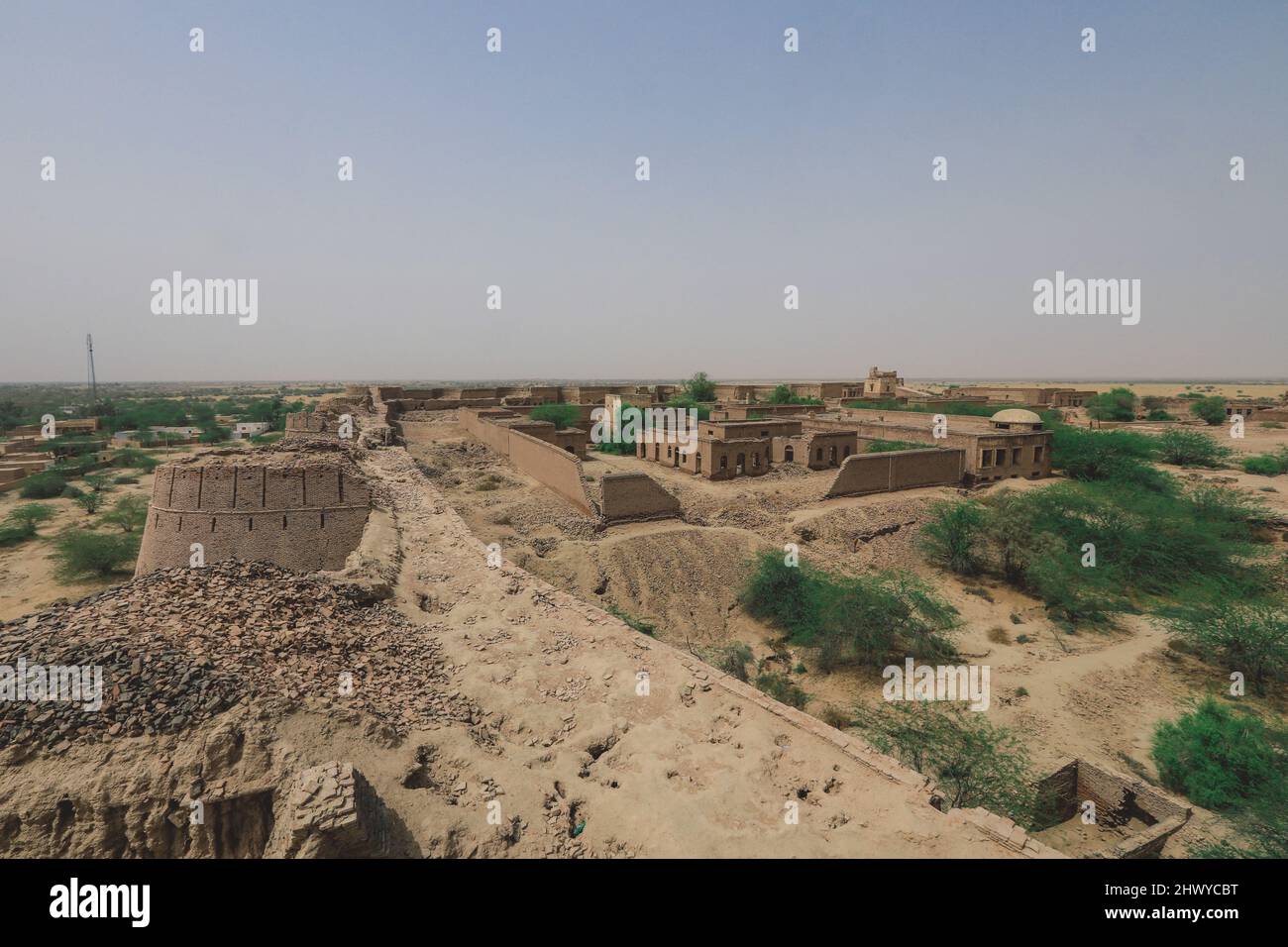 Panoramic View to the Sandy Walls of the Derawar Fort in Cholistan ...