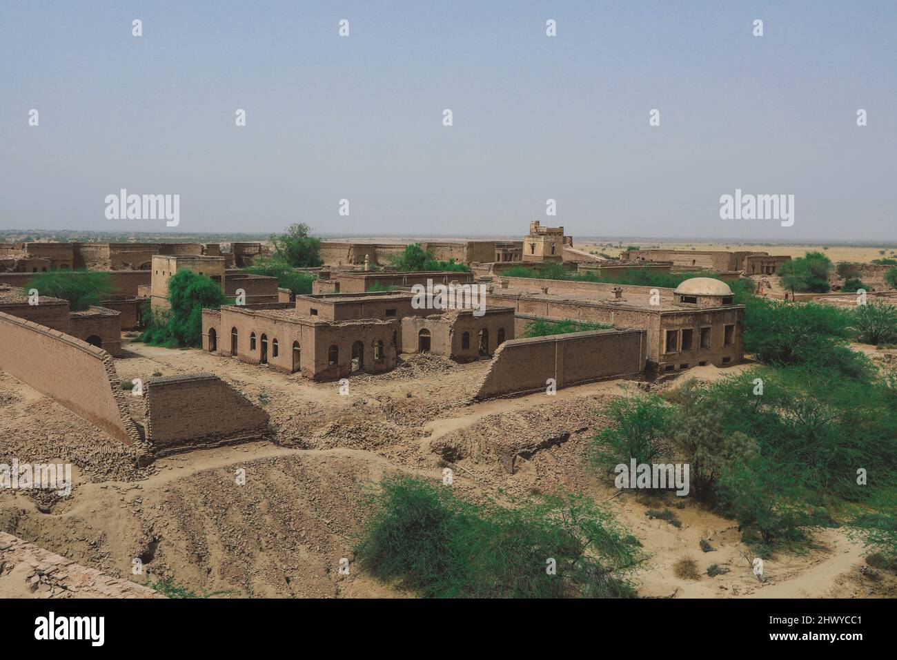 Panoramic View to the Sandy Walls of the Derawar Fort in Cholistan ...