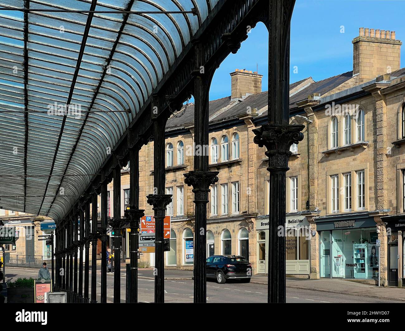 Victorian buildings in the Spa Town of Buxton in the Borough of High ...