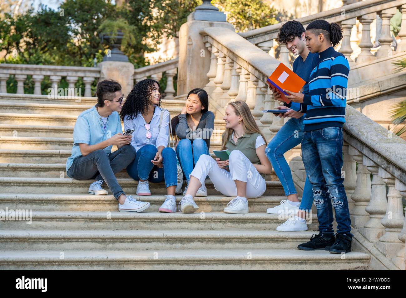 Teamwork stairs hi-res stock photography and images - Alamy