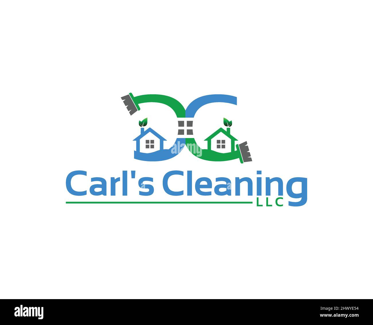 Letter CC Logo with Carl's Cleaning LLC. The initial logo for letter cc ...