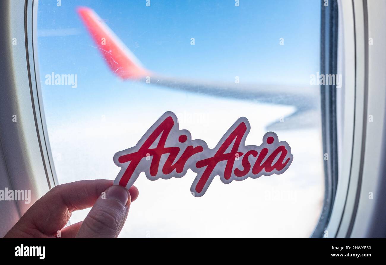December 6, 2021, Kuala Lumpur, Malaysia. The emblem of the airline ...