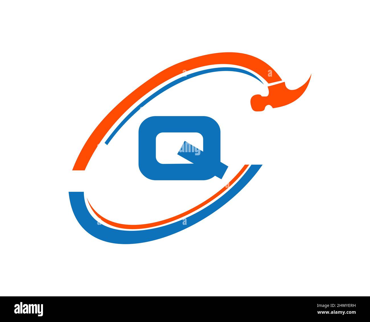 Home Repair logo with Q letter vector. Home Construction Logo with Q ...