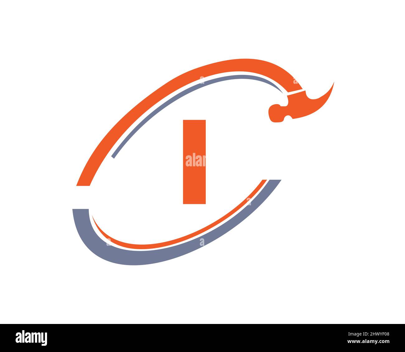 Home Repair logo with I letter vector. Home Construction Logo with I ...