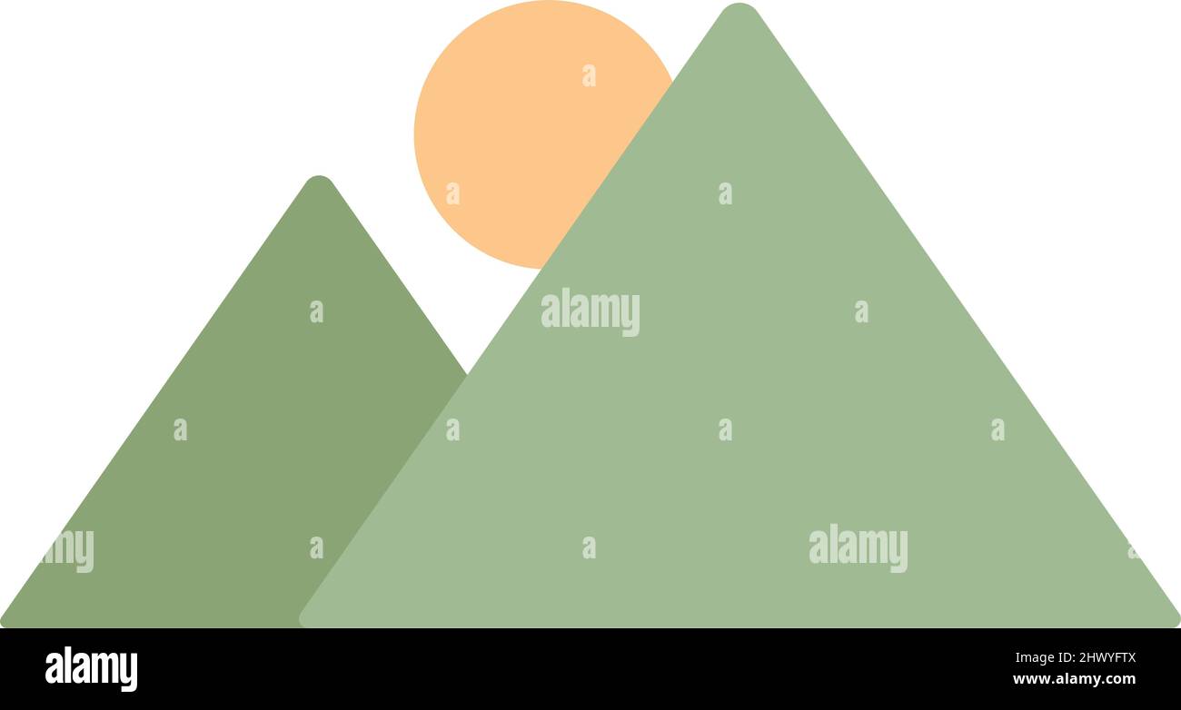 mountain and sun icon Stock Vector Image & Art - Alamy