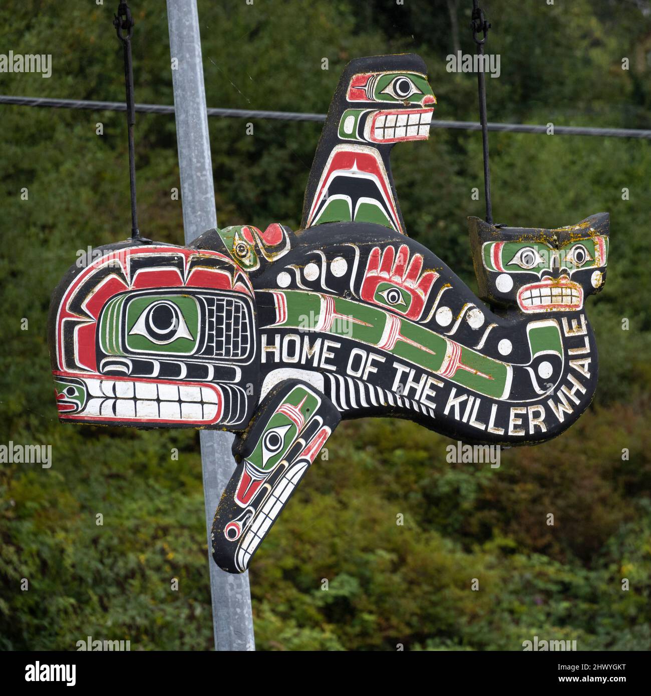 Home of the Killer Whale Sign Cormorant Island, Johnstone Strait ...