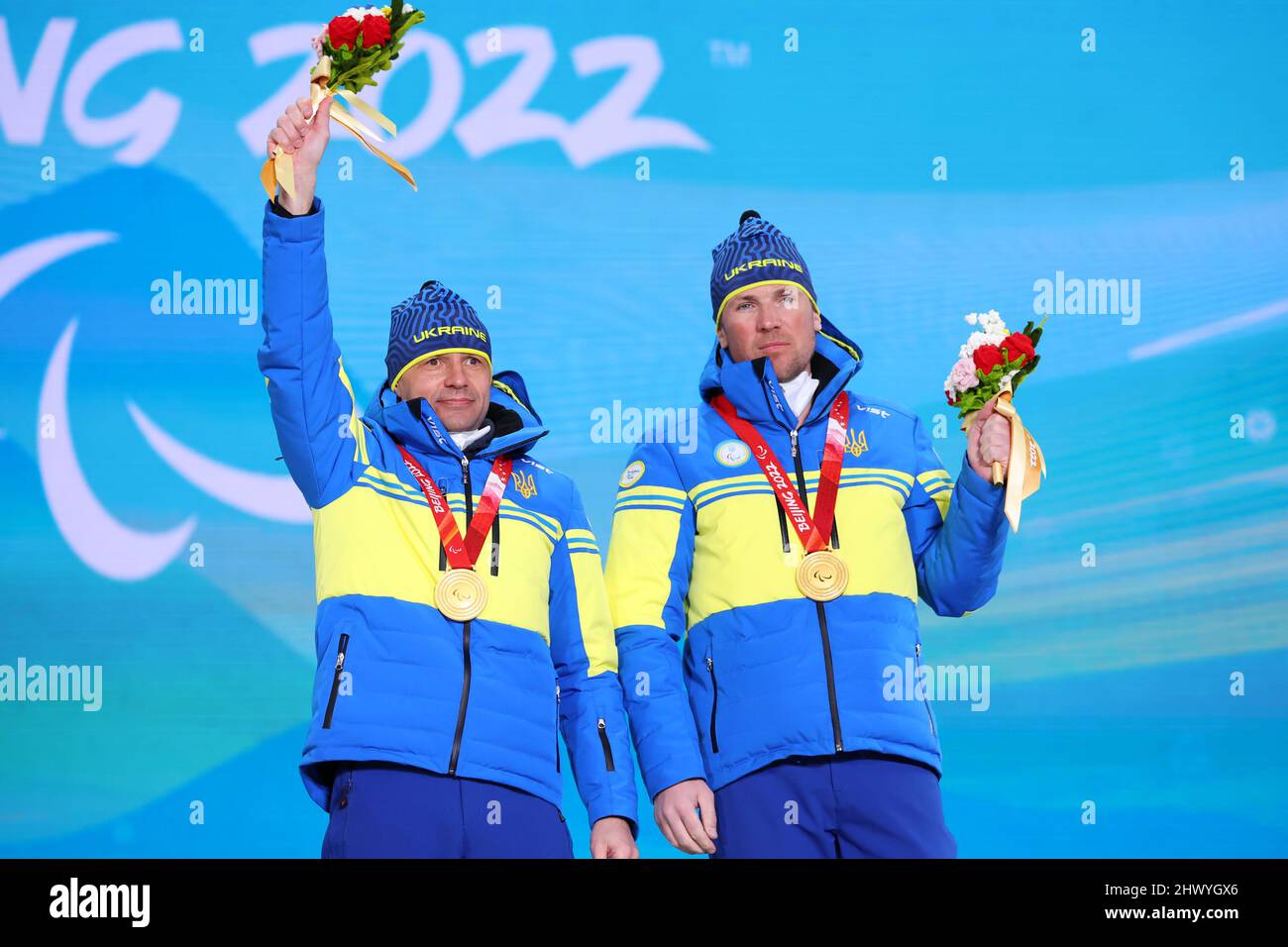Zhangjiakou, Hebei, China. 8th Mar, 2022. Lukianenko Vitalii & guide ...