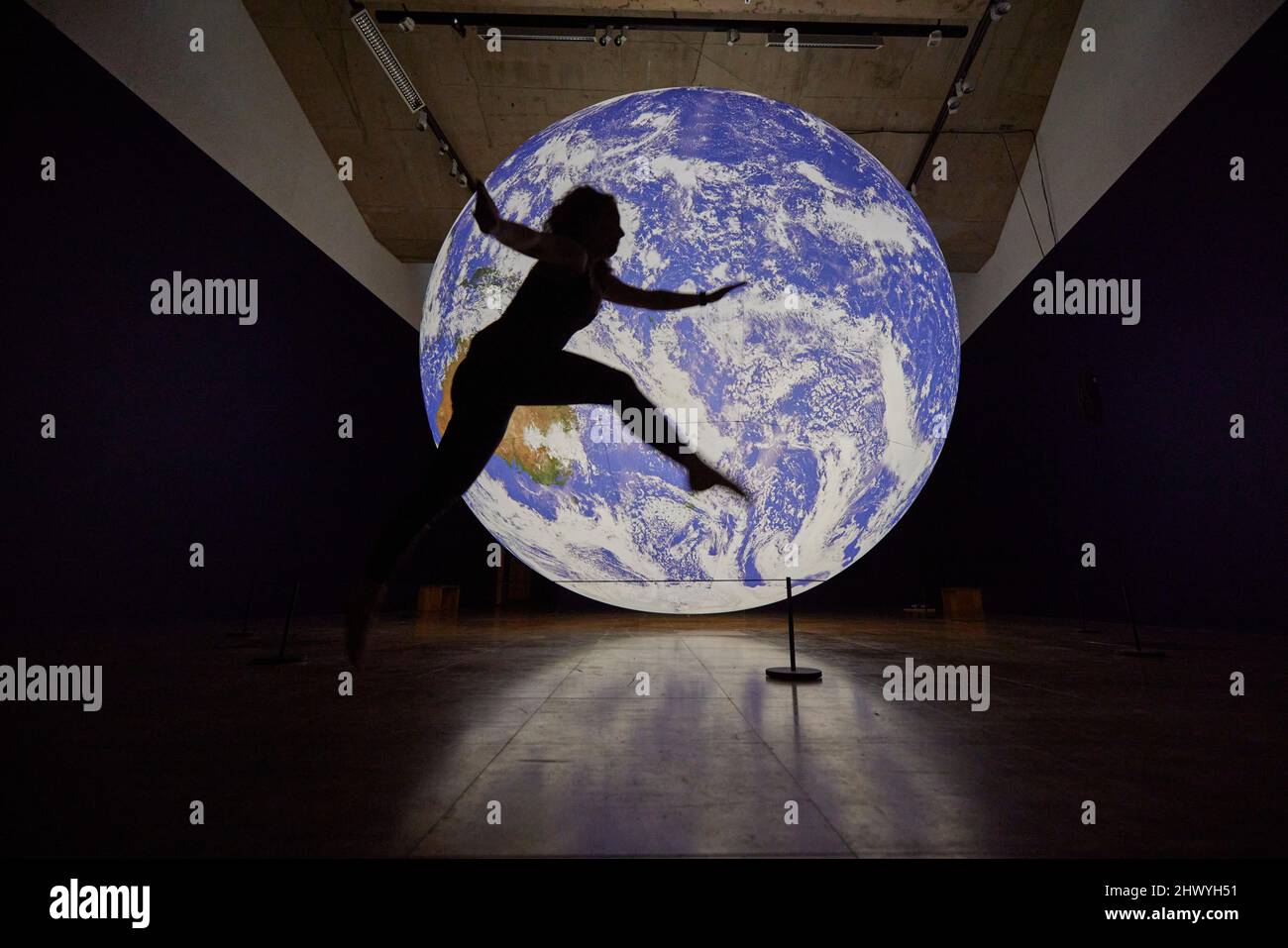 Gaia by Luke Jerram at The Collection, Lincoln. UK Measuring six metres ...