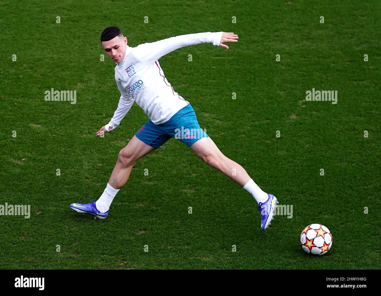 Manchester City's Phil Foden during a training session at the City ...
