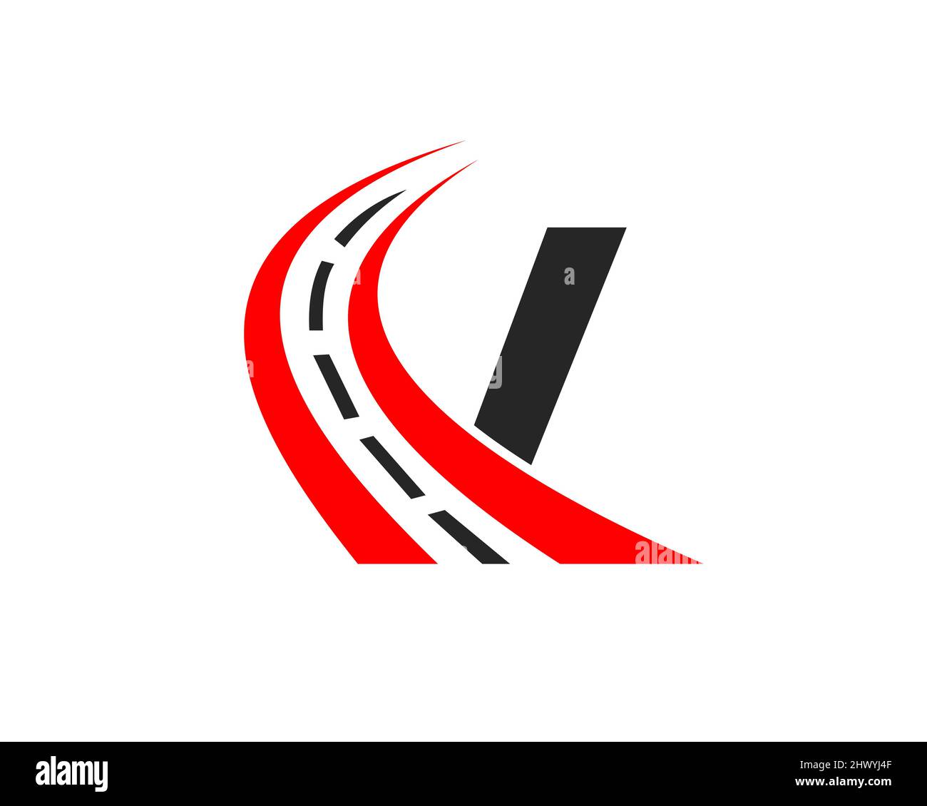 Transport Logo With V Letter Concept. V Letter Road Logo Design ...