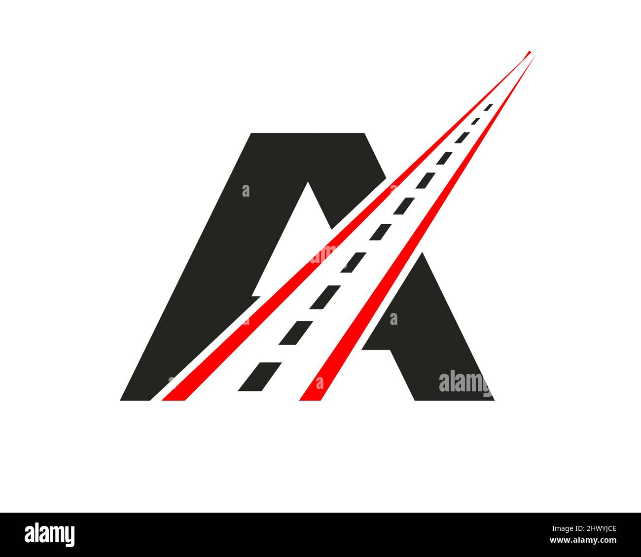 Transport Logo With A Letter Concept. A Letter Road Logo Design ...